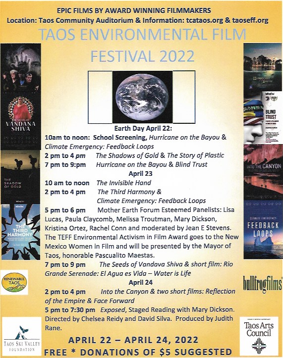 TEFF Poster 2022 With Schedule & Logos & No Border Scan - Live Taos