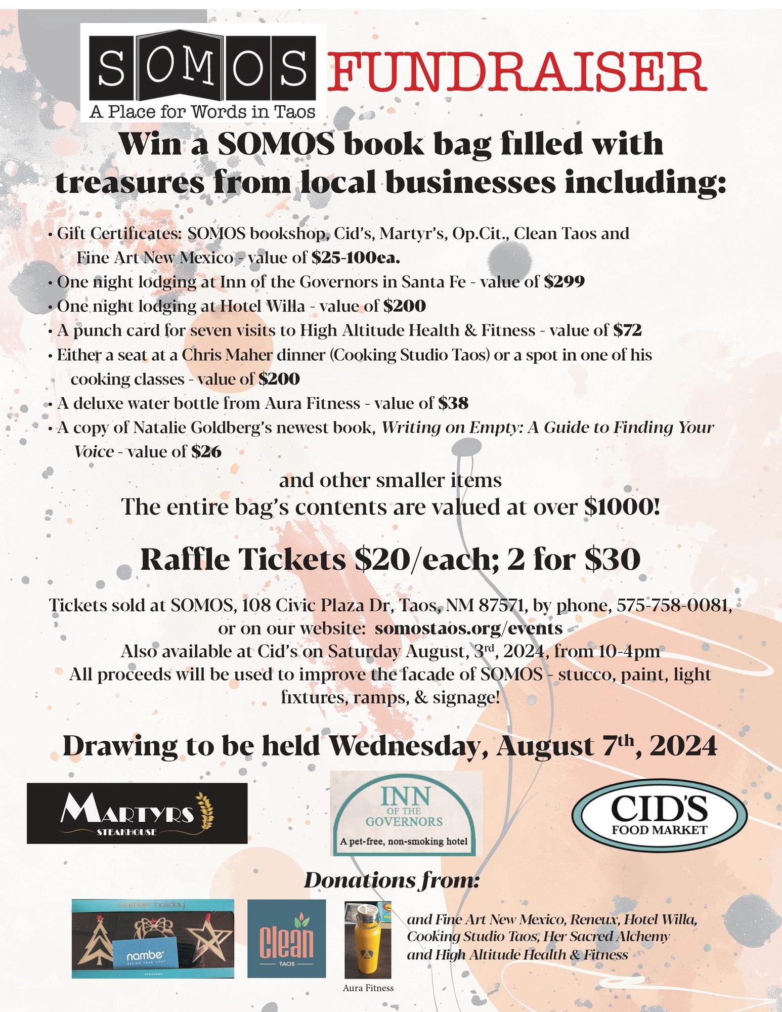 SOMOS Fundraiser Raffle - Live Taos Events Calendar