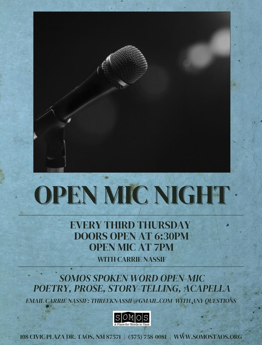 Spoken Word Open Mic - Live Taos Events Calendar