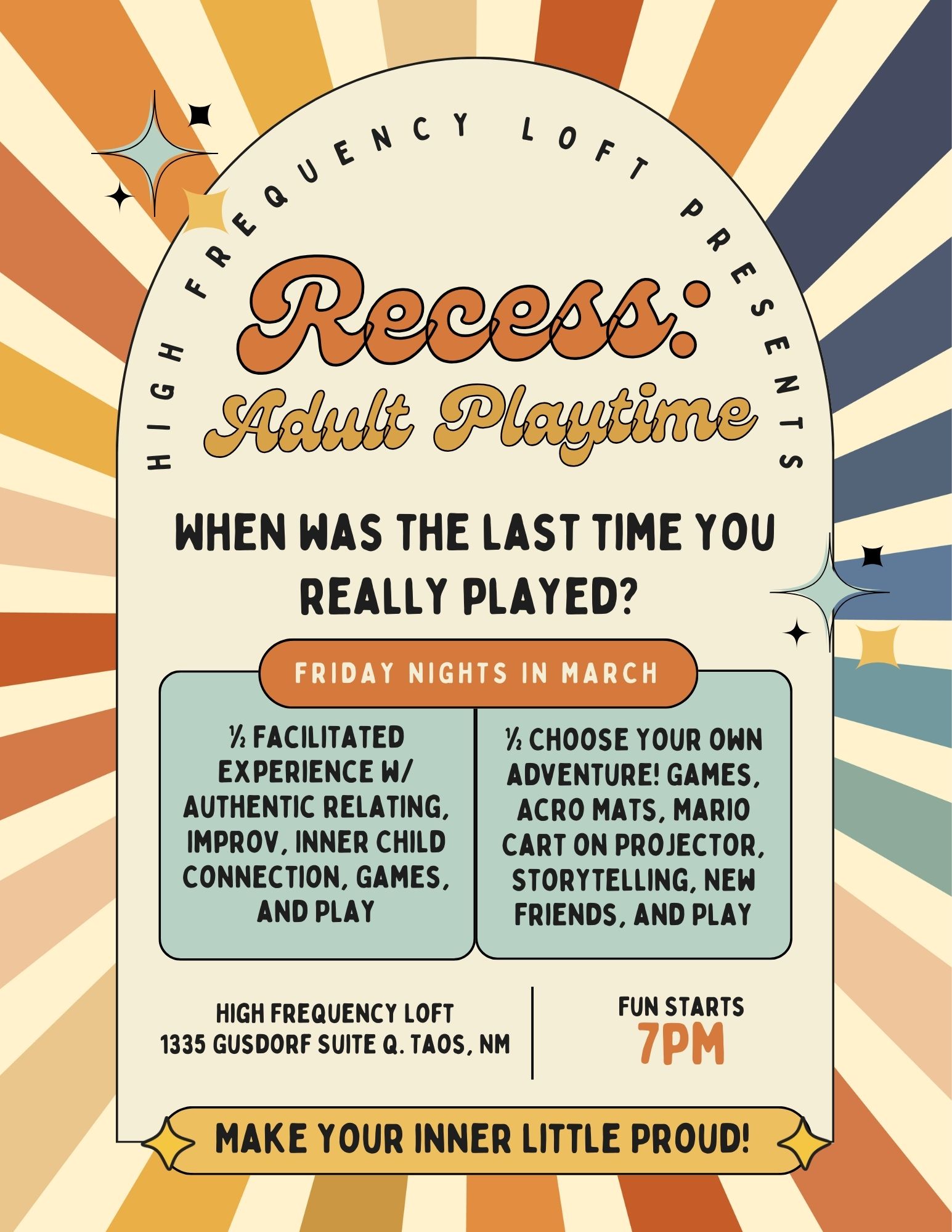 Recess: For Adults - Live Taos Events Calendar